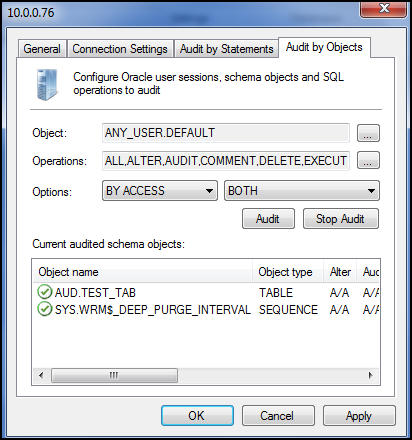 Monitoring the Oracle database with GFI Events Manager